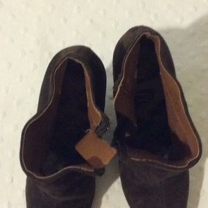 Sam Edelman | Shoes | Sam Edelman Brown Suede Wedge Heels Booties 8m ...